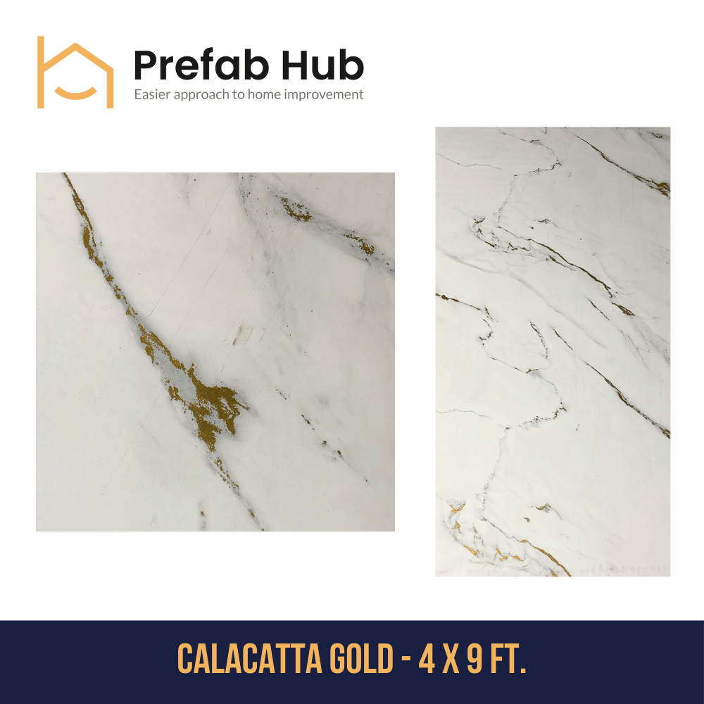 PVC Marble Sheet Panels - Calacatta Gold – Prefab Hub