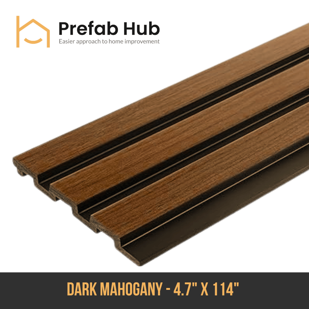 PS Slat Wall Panel - Dark Mahogany – Prefab Hub