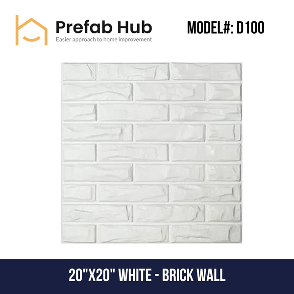 3D PVC Wall Panel - Brick Wall Design – Prefab Hub