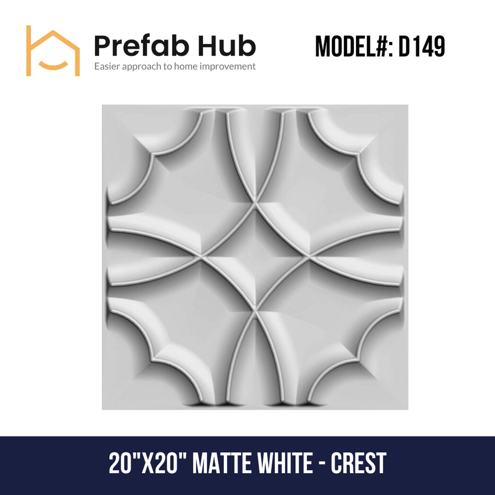 3D PVC Wall Panel - Crest Design – Prefab Hub