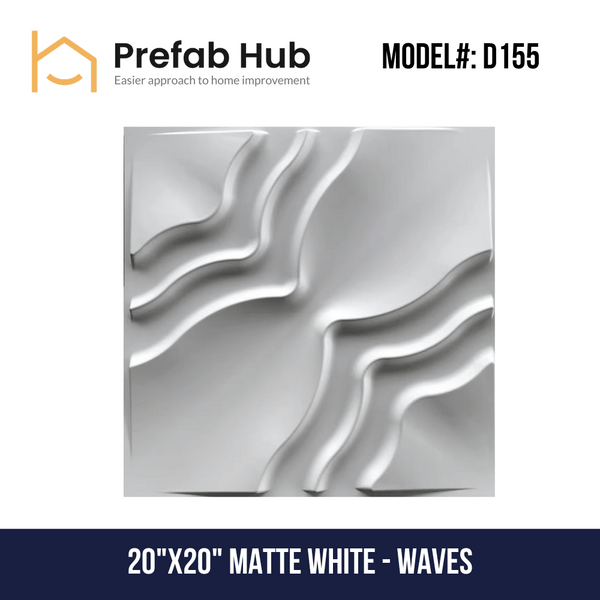3D PVC Wall Panel - Waves Design – Prefab Hub