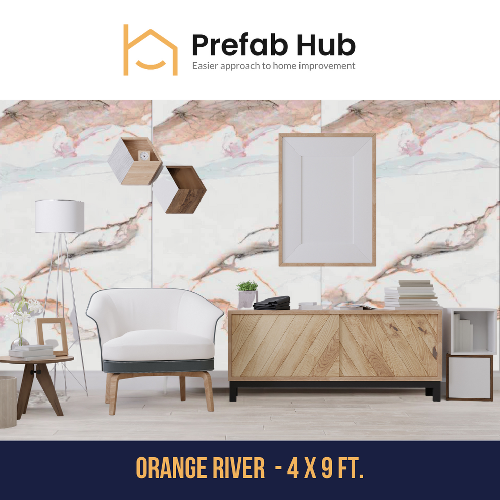PVC Marble Sheet Panels - Orange River – Prefab Hub